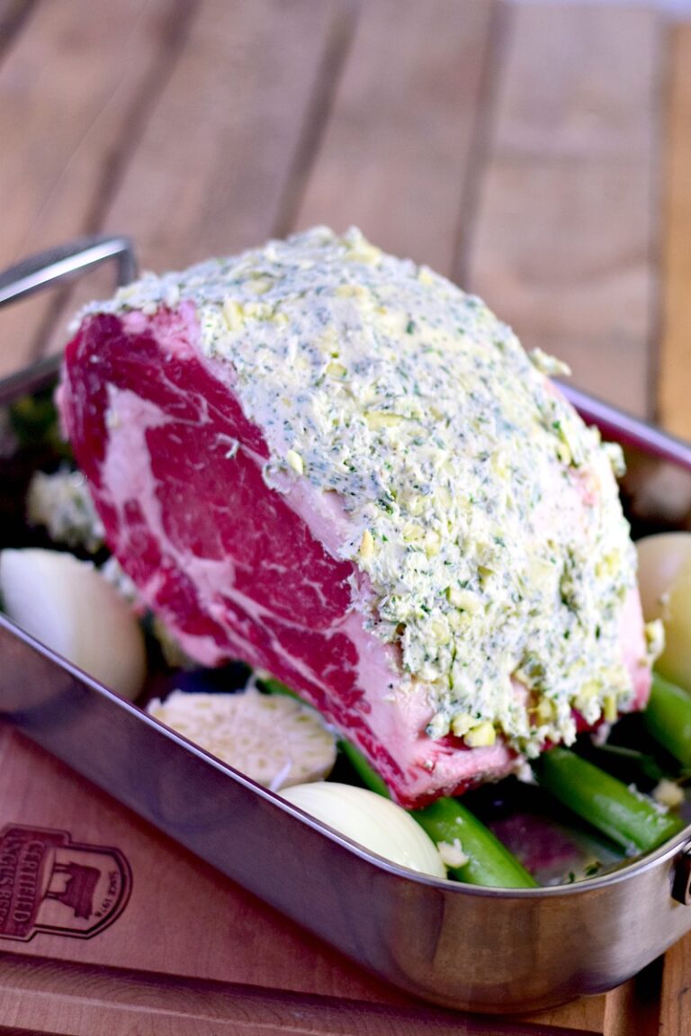 Rib Roast with Garlic Herb Butter - Bobbi's Kozy Kitchen