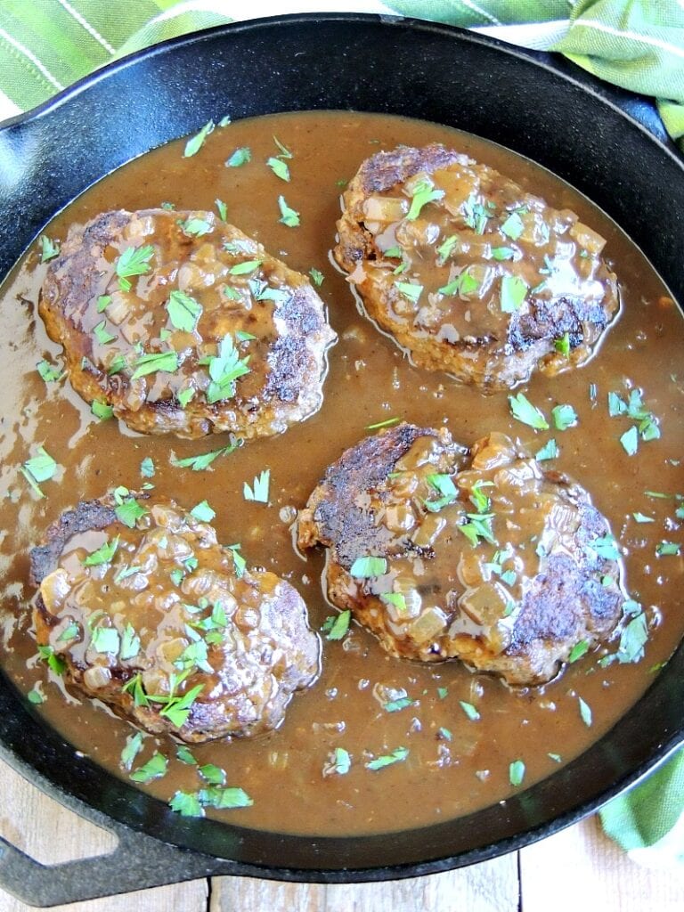 Easy Salisbury Steak with Caramelized Onion Gravy (No Mushrooms ...