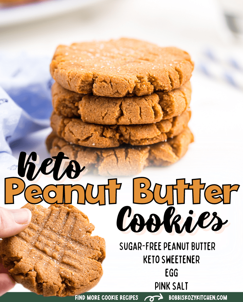 Keto Peanut Butter Cookies - Bobbi's Kozy Kitchen