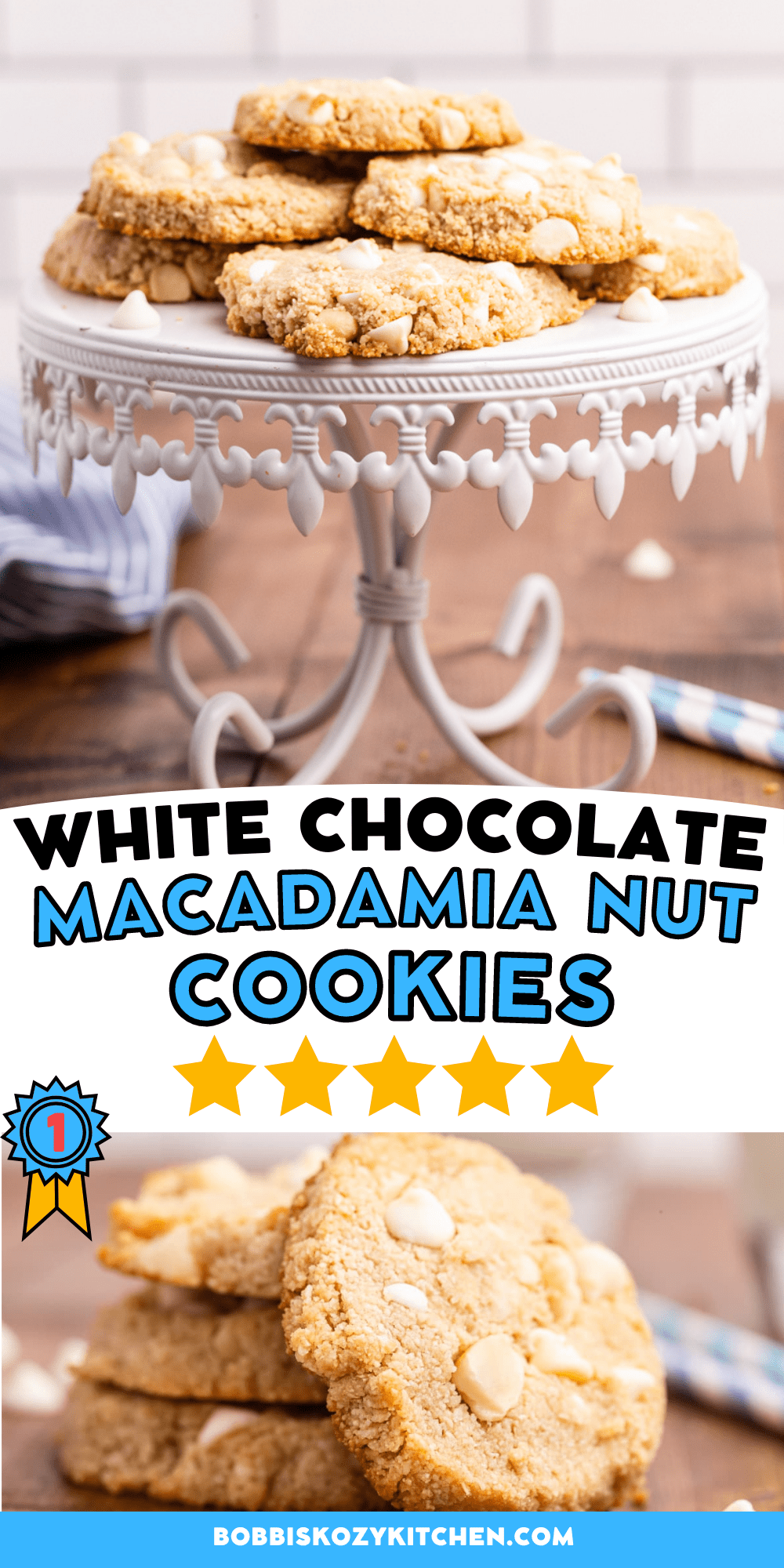 Keto White Chocolate Macadamia Nut Cookies - Bobbi's Kozy Kitchen