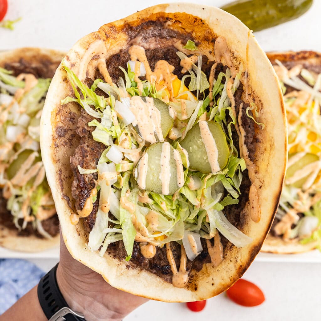 Keto Smash Burger Tacos - Bobbi's Kozy Kitchen
