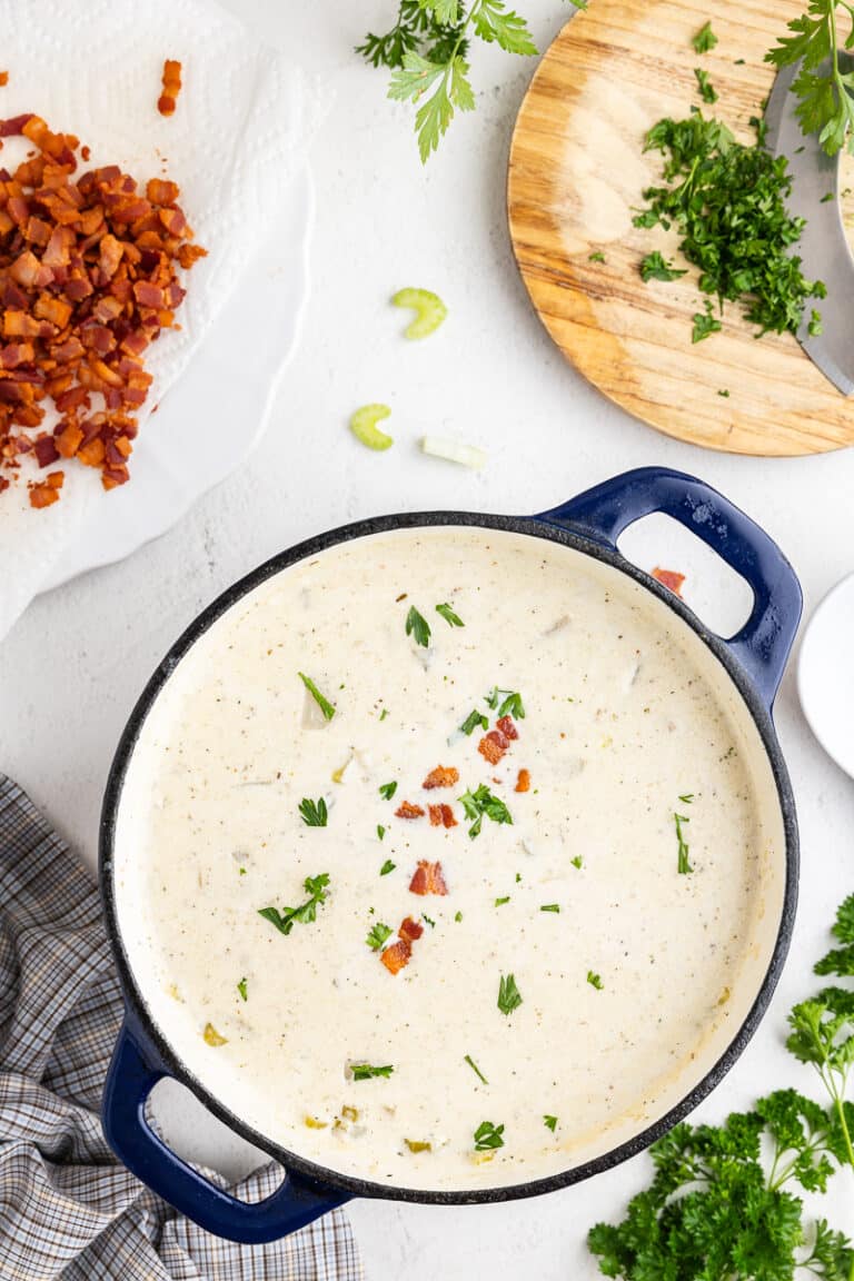 Keto New England Clam Chowder - Bobbi's Kozy Kitchen